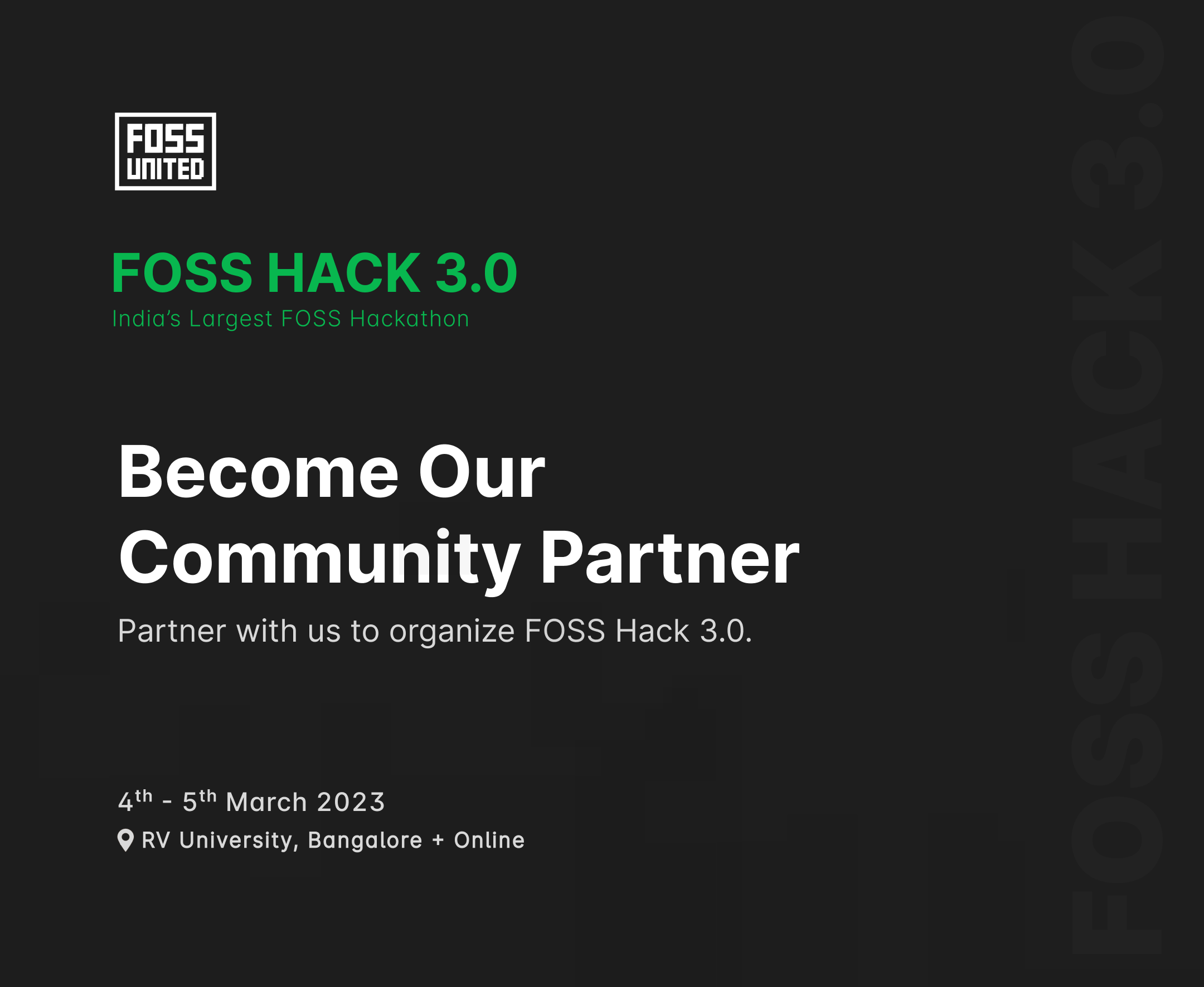 Community Partnership - FOSS Hack 3.0